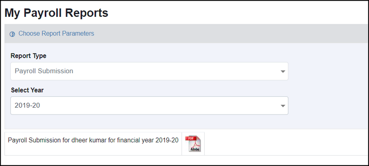 Report - Payroll Submission